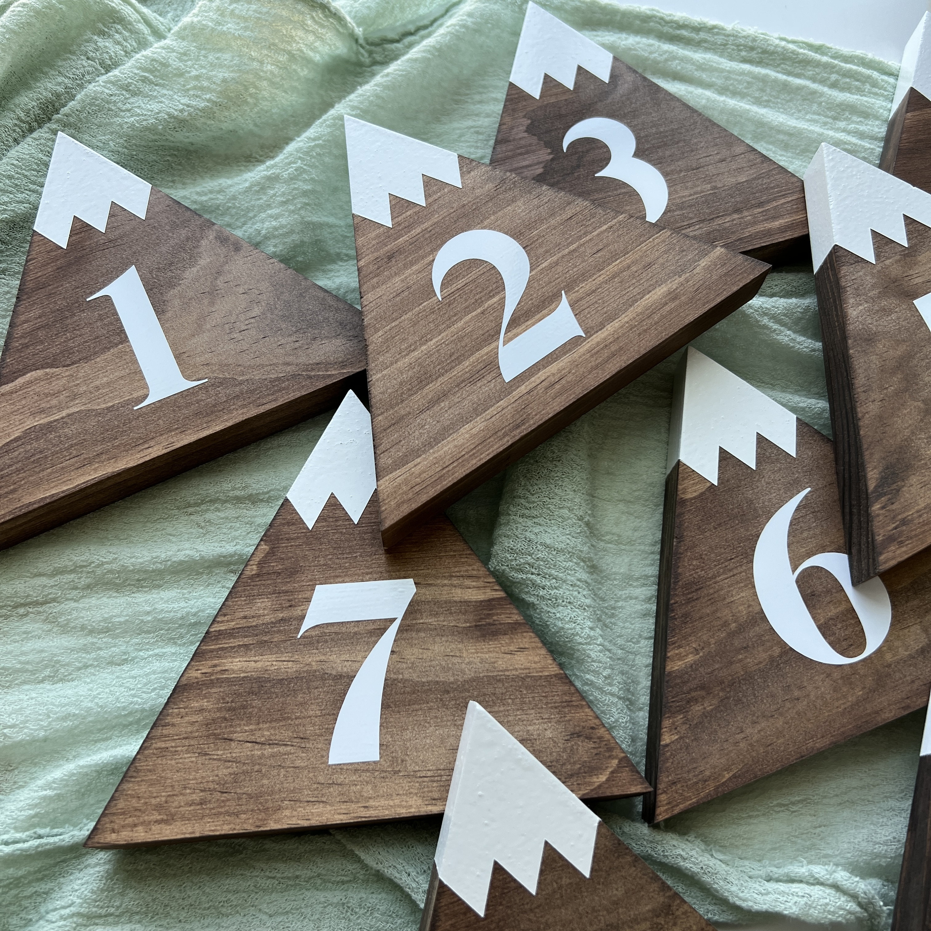 Mountain Table Numbers: Rustic Wedding Decor - Etsy