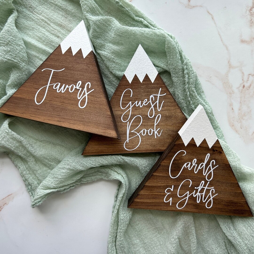 Mountain Table Numbers for Mountain Wedding Decorations for Mountain ...