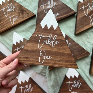 Mountain Table Numbers for Mountain Wedding Decorations for Mountain ...