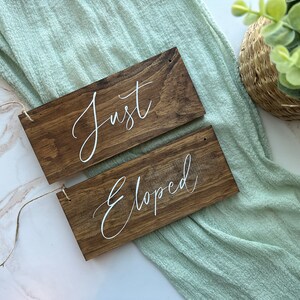 Mini Backpack Signs Just Married Backpack Sign for Mountain - Etsy