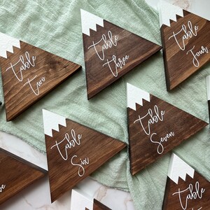 Mountain Table Numbers for Mountain Wedding Decorations for Mountain ...