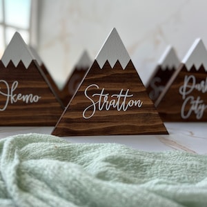 Mountain Table Numbers for Mountain Wedding Decorations for Mountain ...