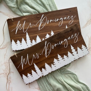 Backpack Signs Just Married Backpack Sign for Mountain Wedding - Etsy