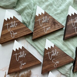 Mountain Table Numbers for Mountain Wedding Decorations for Mountain ...