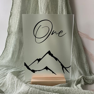 Acrylic Mountain Table Number Custom Mountain Table Number - Etsy