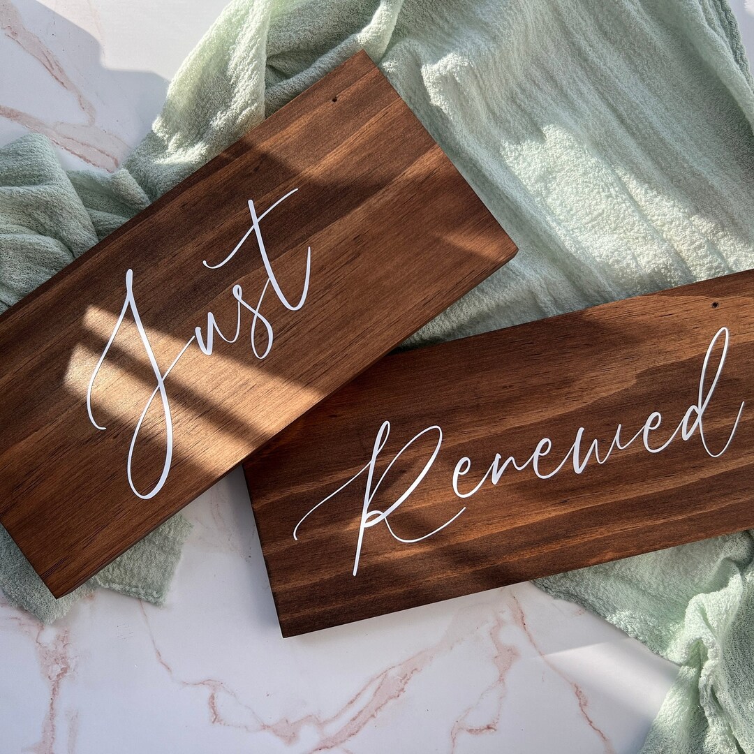 Backpack Signs Vowel Renewal Backpack Sign for Mountain Wedding ...