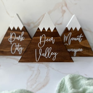 Mountain Table Numbers for Mountain Wedding Decorations for - Etsy