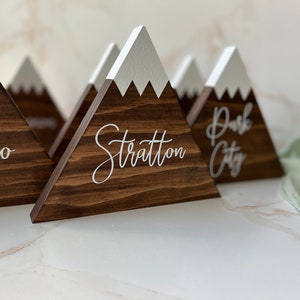 Mountain Table Numbers for Mountain Wedding Decorations for - Etsy