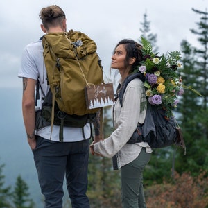 Backpack Signs Finally Legit Backpack Sign for Mountain Wedding ...