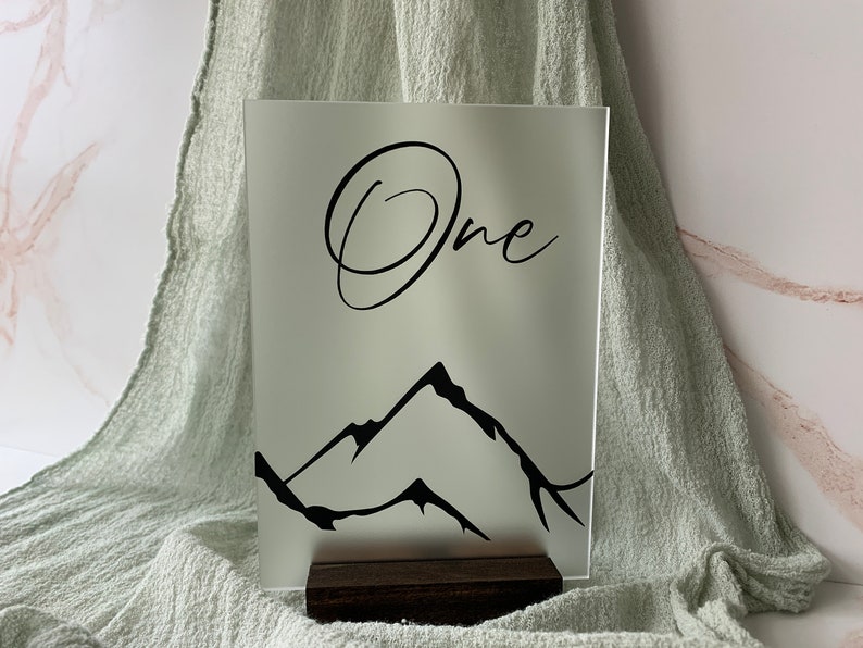 Acrylic Mountain Table Number Custom Mountain Table Number - Etsy