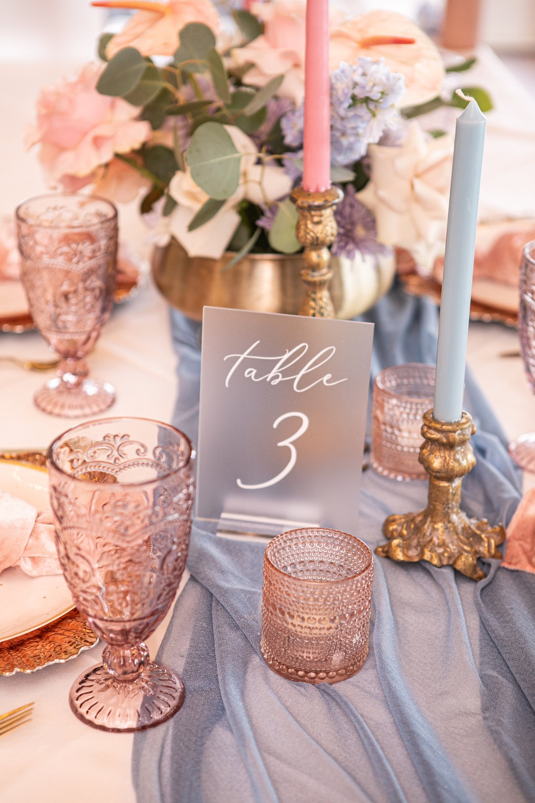 Frosted Acrylic Table Number With Stand Modern Acrylic Table - Etsy