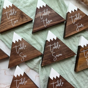 Mountain Table Numbers for Mountain Wedding Decorations for Mountain ...