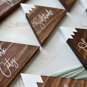 Mountain Table Numbers for Mountain Wedding Decorations for - Etsy
