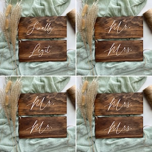 Mini Backpack Signs Just Married Backpack Sign for Mountain Wedding ...