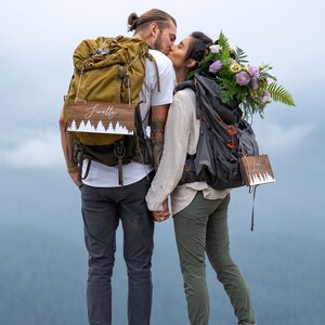 Backpack Signs Finally Legit Backpack Sign for Mountain Wedding ...
