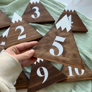Mountain Table Numbers: Rustic Wedding Decor - Etsy