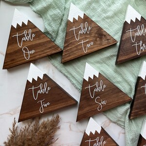 Mountain Table Numbers for Mountain Wedding Decorations for Mountain ...