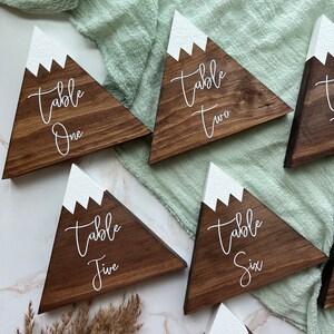 Mountain Table Numbers for Mountain Wedding Decorations for Mountain ...