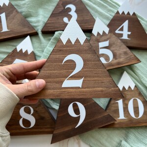 Mountain Table Numbers: Rustic Wedding Decor - Etsy