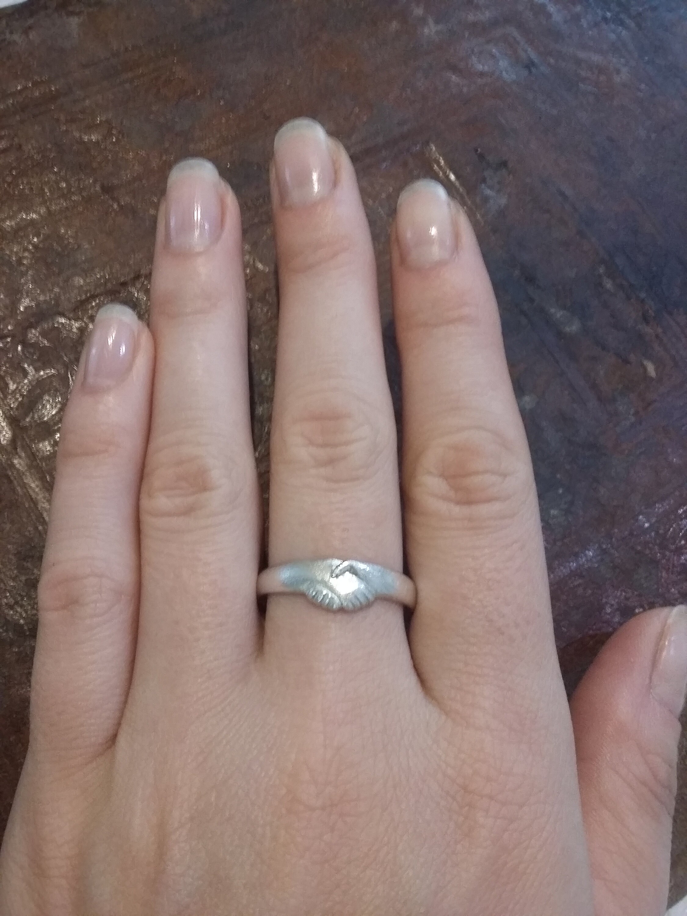 Heart in Hands Ring Sterling Silver Ring Love and - Etsy