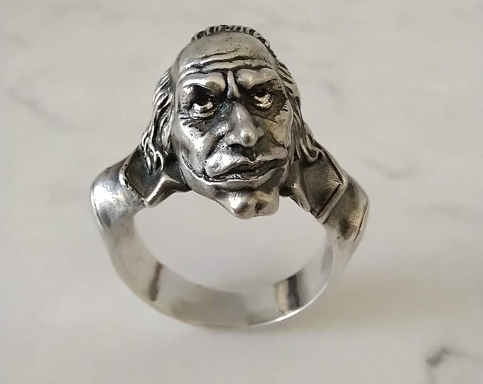 Clown Silver Ring - Comedian Ring - Comic Ring - Humorist Ring ...
