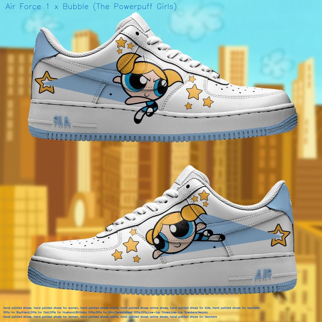 Air Force 1 X Bubble the Powerpuff Girls Custom Air Force 1,limited ...