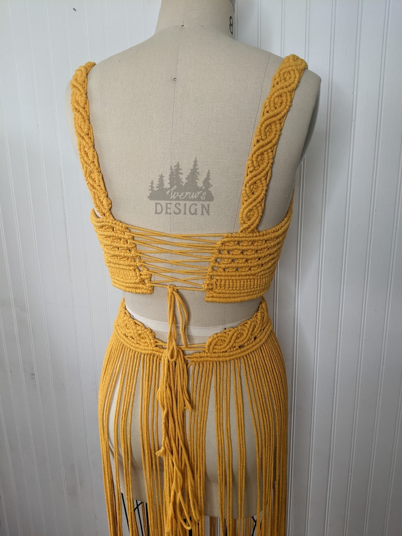 Macrame Two-piece Set Macrame Outfit Macrame Bralette - Etsy