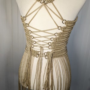 Golden Macrame Outfit, Goddess Dress - Etsy