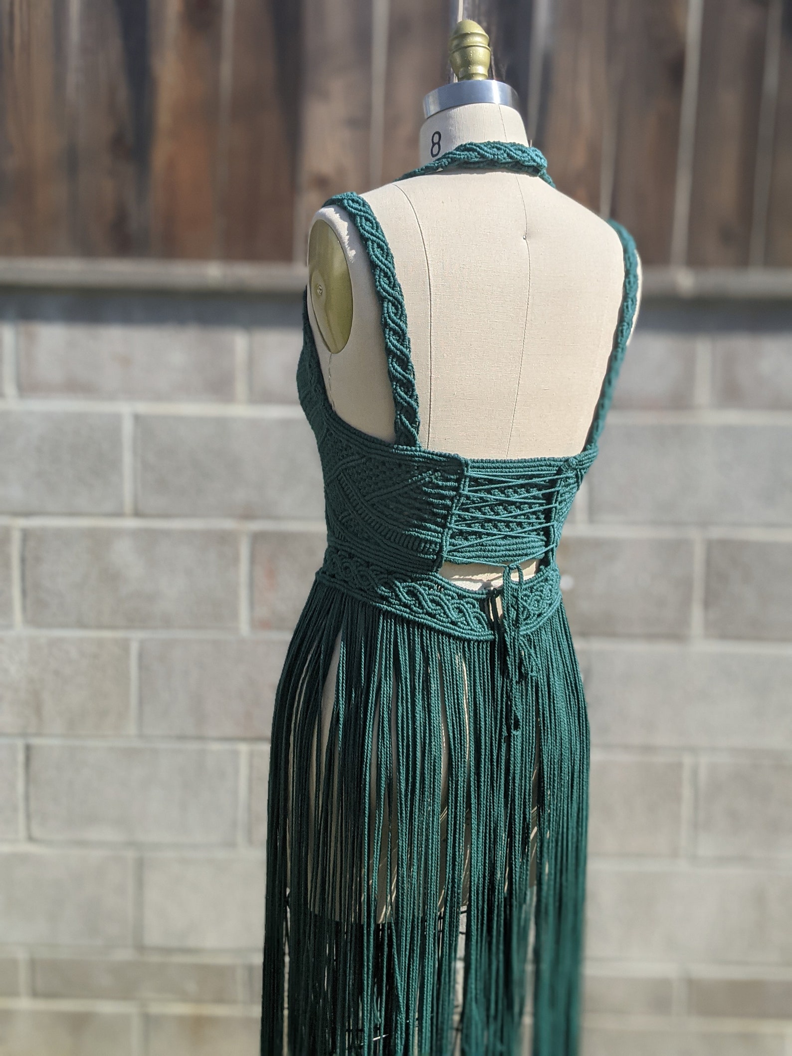 Macrame dress Handmade luxury dress Macrame Corset Festival | Etsy