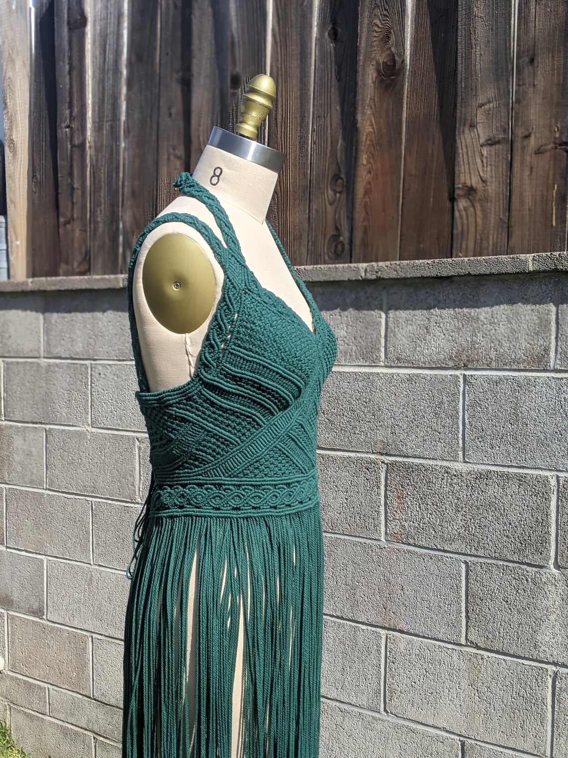 Macrame dress Handmade luxury dress Macrame Corset Festival | Etsy