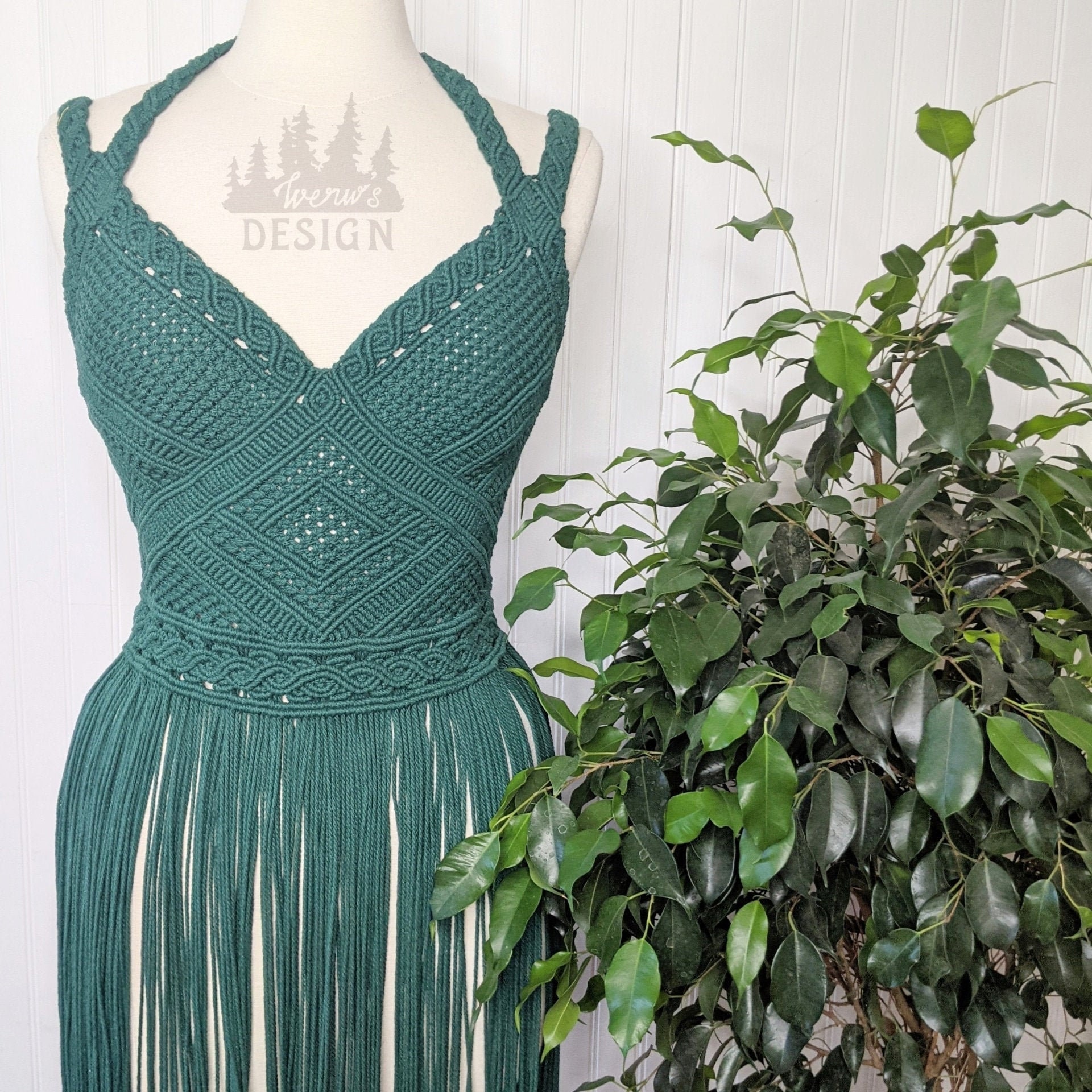 Macrame dress Handmade luxury dress Macrame Corset Festival | Etsy