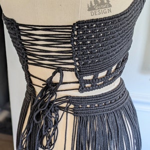 Macrame Two-piece Set Macrame Outfit Macrame Bralette - Etsy