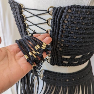 Macrame Two-piece Set, Macrame Outfit, Macrame Bralette, Macrame Top, Macrame Skirt - Etsy