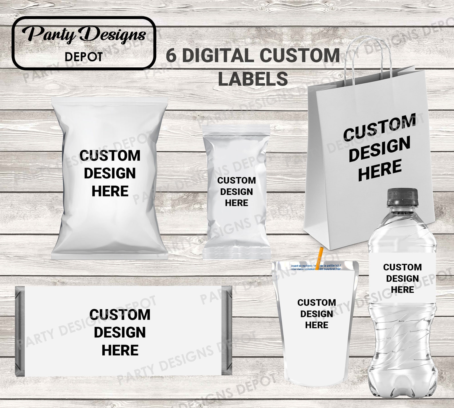 Custom Party Bundle, Personalized Party Bundle, Custom Party Set, Party ...