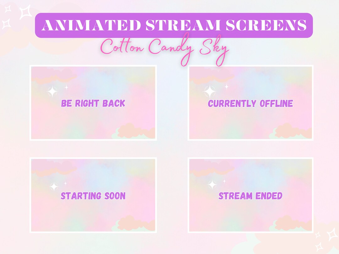 Animated Twitch Overlay, Vtuber Stream Background, Pink Stream Pack ...
