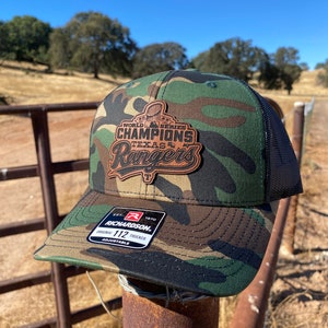 Texas Rangers World Series Hat, 2023 World Series Champions Leather ...