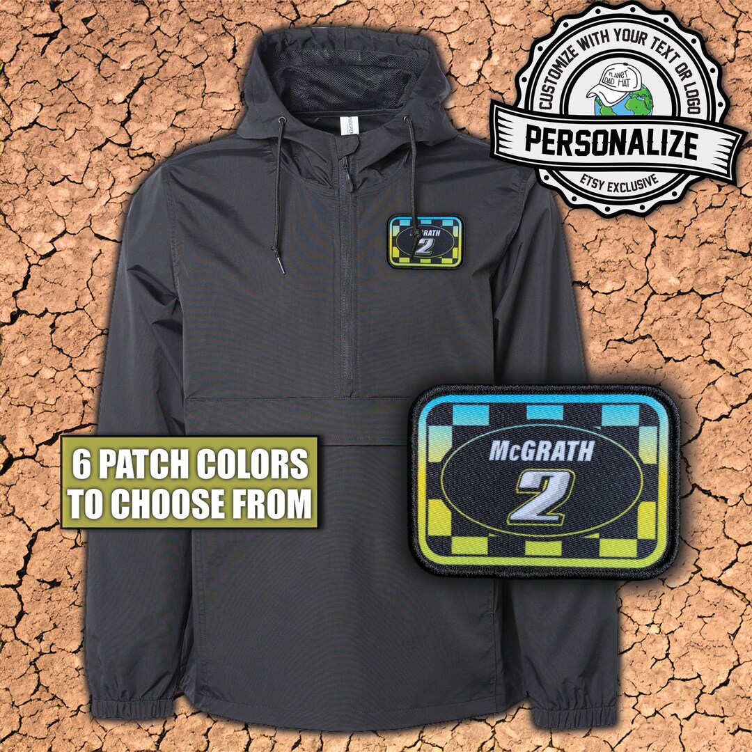 Custom Motocross Windbreaker, Number Plate , Personalized Dirtbike Lid ...