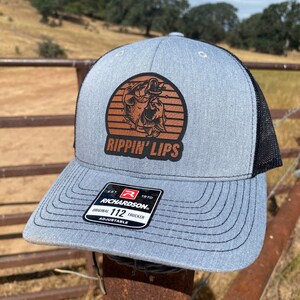 Bass Fishing Hat Rippin' Lips Fishing Hat Fishing Gift for Dad, Husband ...