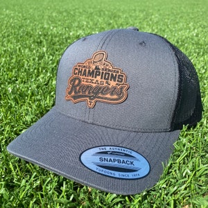 Texas Rangers World Series Hat, 2023 World Series Champions Leather ...