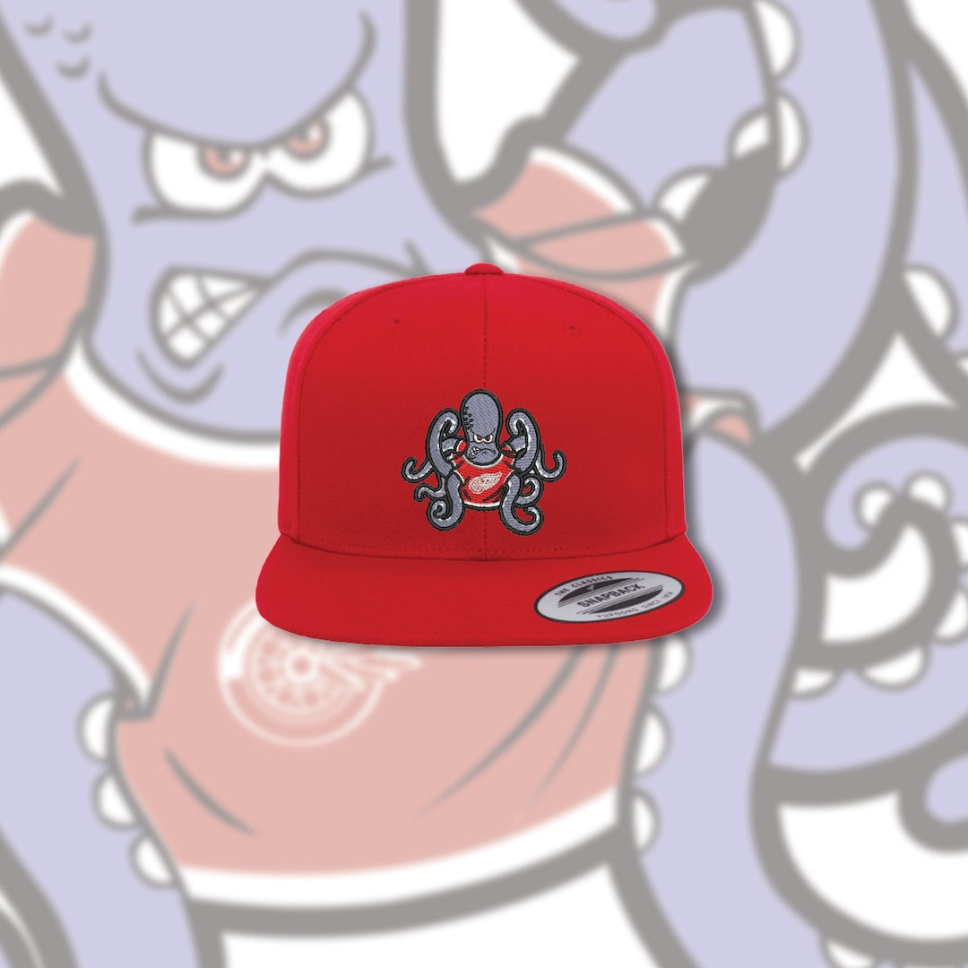 Red Wings Hat - Snapback Hat - Octopus Cap - Hockey Gift - Etsy