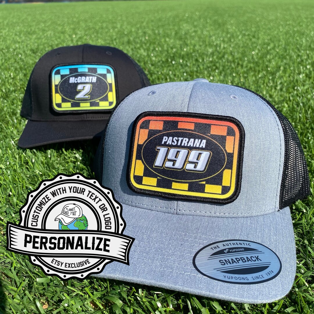 Custom Motocross Hat, Number Plate Patch Cap, Personalized Dirtbike Lid ...