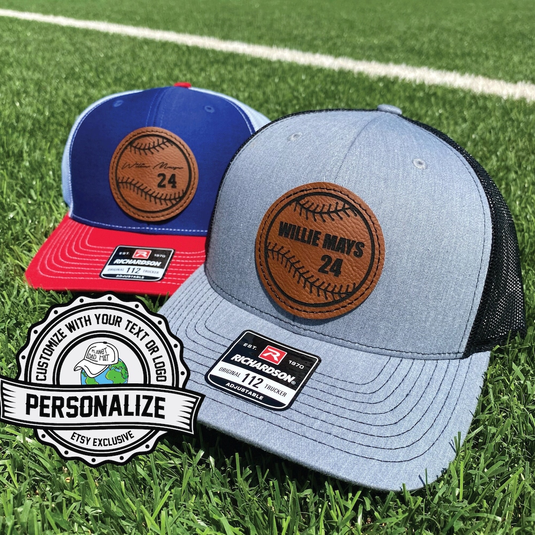Personalized Baseball Hat: Premium Leather Patch Cap With Player's Name ...