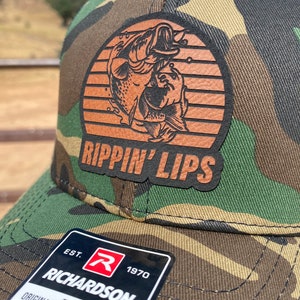 Bass Fishing Hat Rippin' Lips Fishing Hat Fishing Gift for Dad, Husband ...