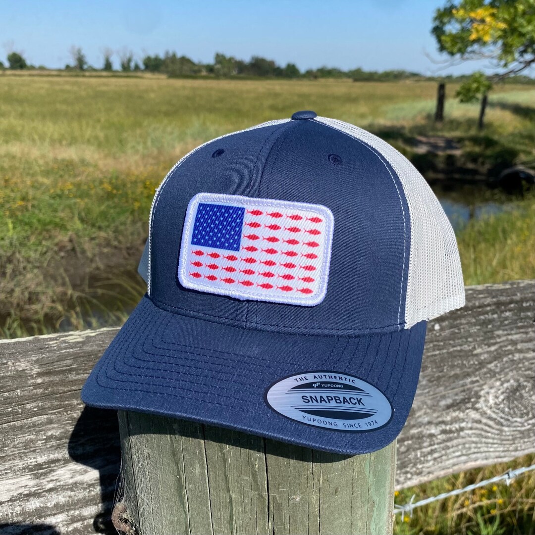 Fishing Flag Hat, American Flag Fishing Cap, Bass Fishing Hat, Rippin ...