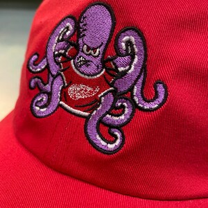 Red Wings Hat - Dad Hat - Octopus Cap - Hockey Gift - Etsy