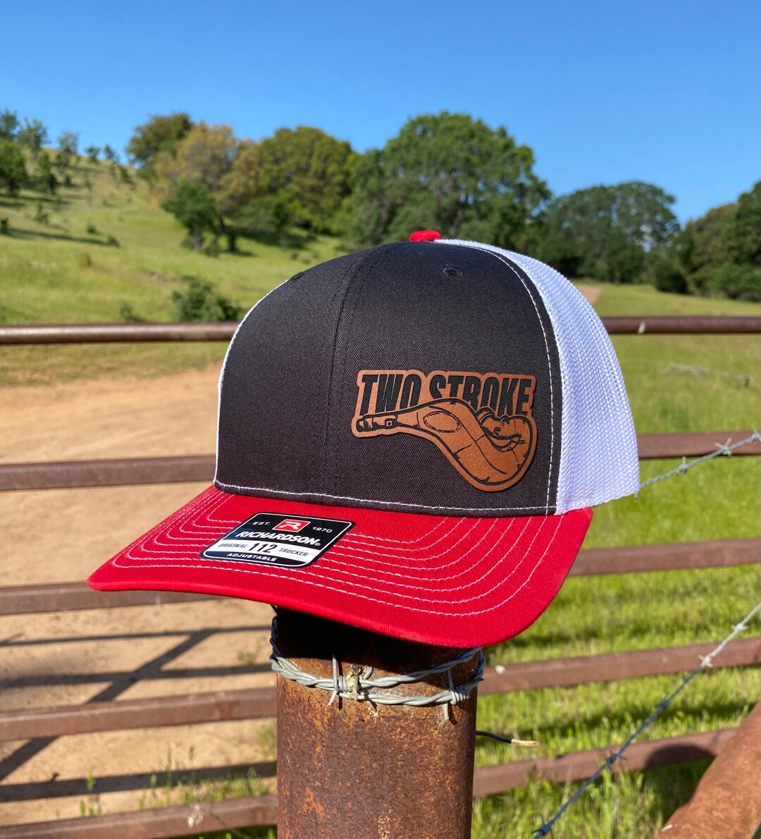 2 Stroke Motocross Hat V2- Leather Patch Hat - Richardson 112 - Etsy