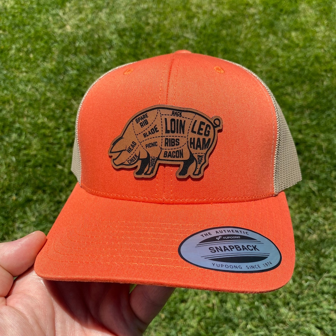 BBQ Hat, Butcher Cuts Pig, Smoking Brisket Cap, Grill Master, Dads BBQ ...