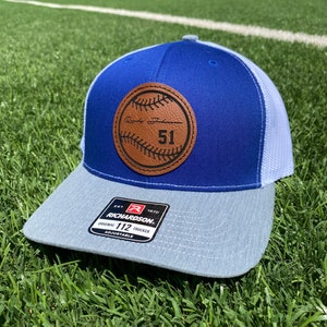 Personalized Baseball Hat: Premium Leather Patch Cap With Player's Name ...