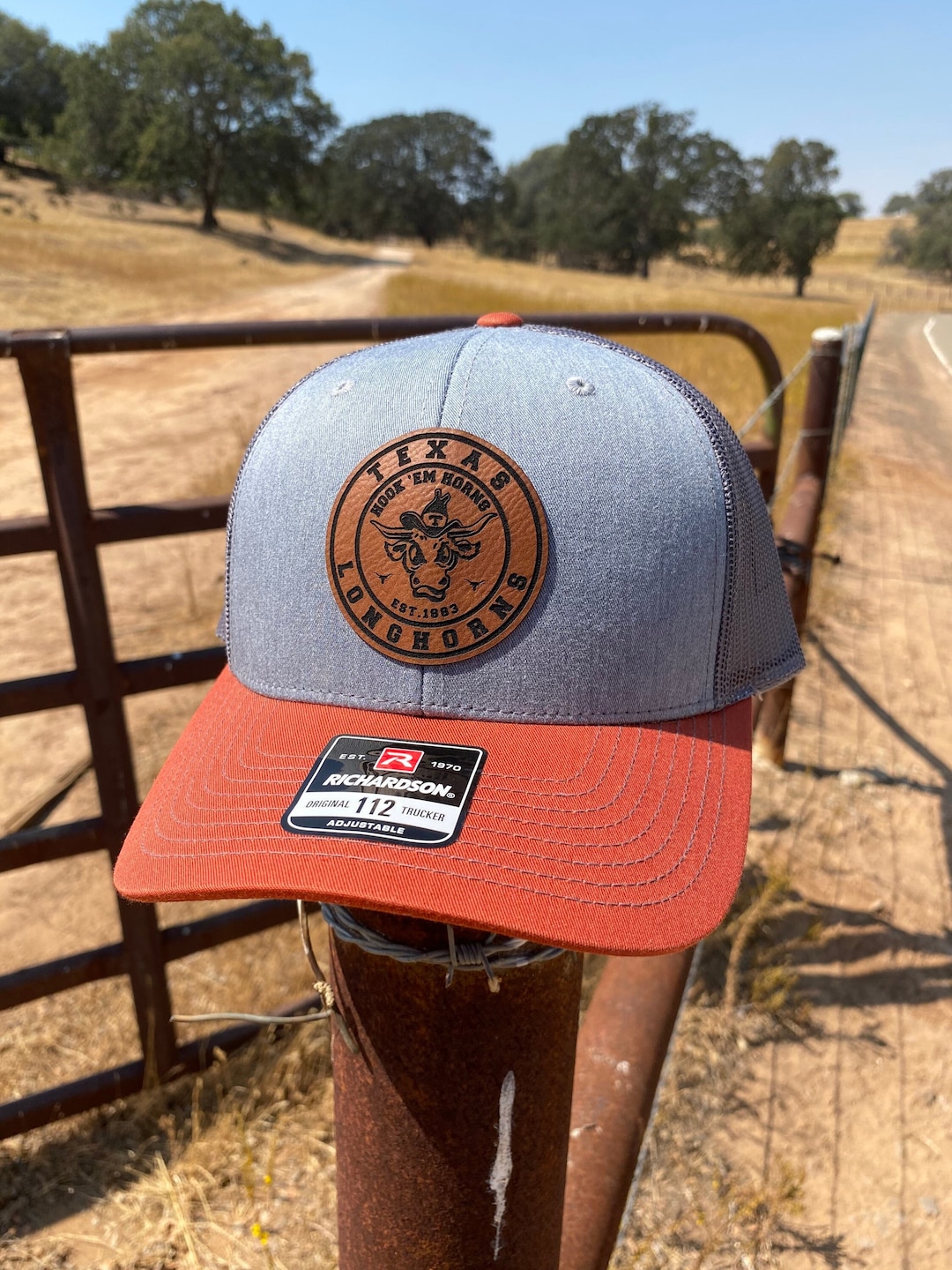 Texas Longhorns Hat - Leather Patch Hat - Leatherette Patch - Richardson 112 Cap - Etsy