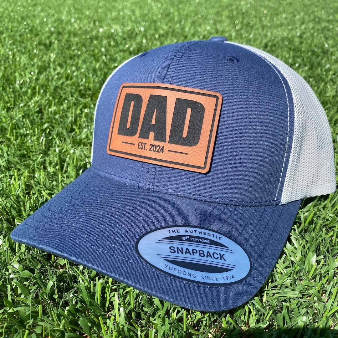 Dad Established Hat, Dad Patch Hat, Custom Leather Patch Cap ...
